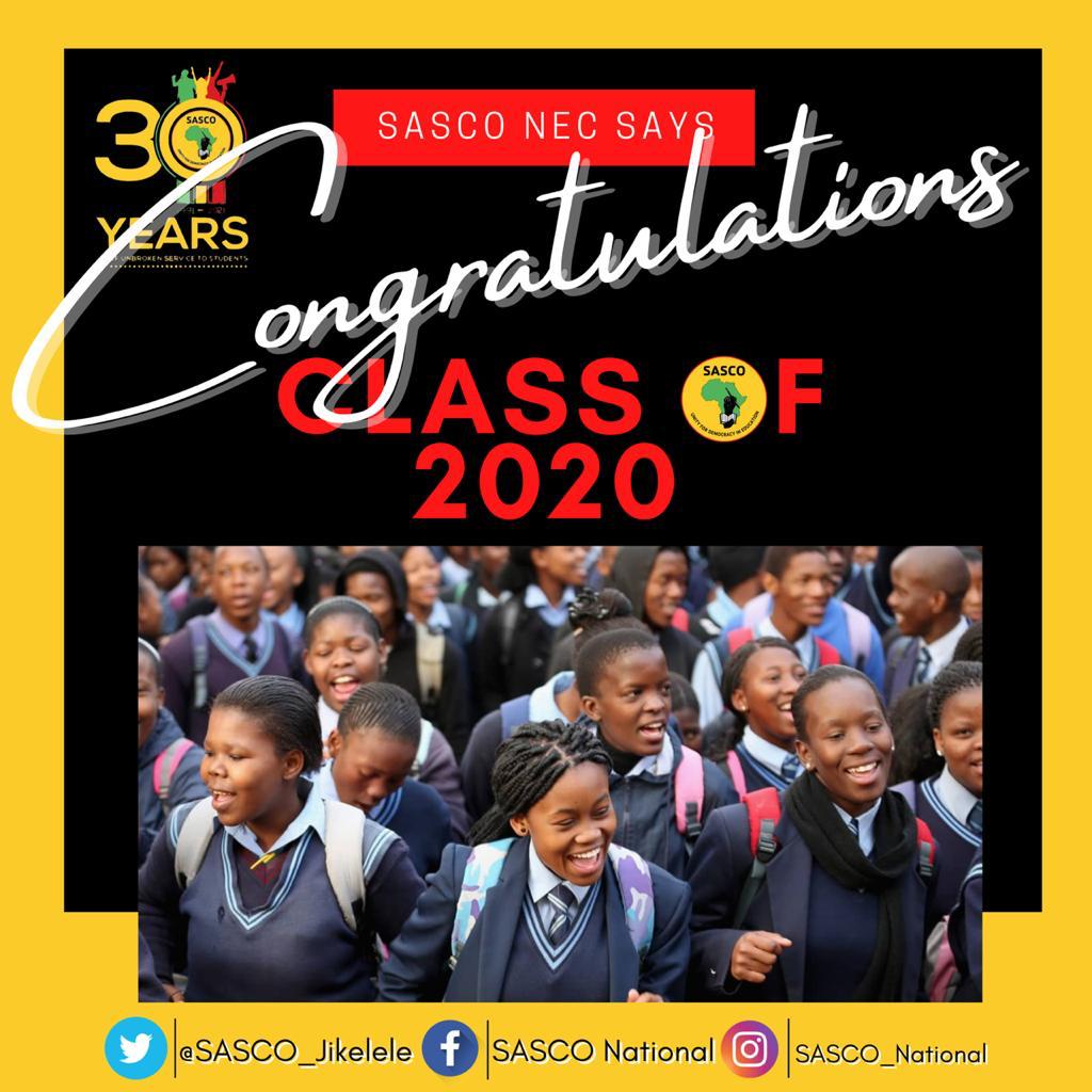 SASCO salutes Matric class of 2020. - SASCO