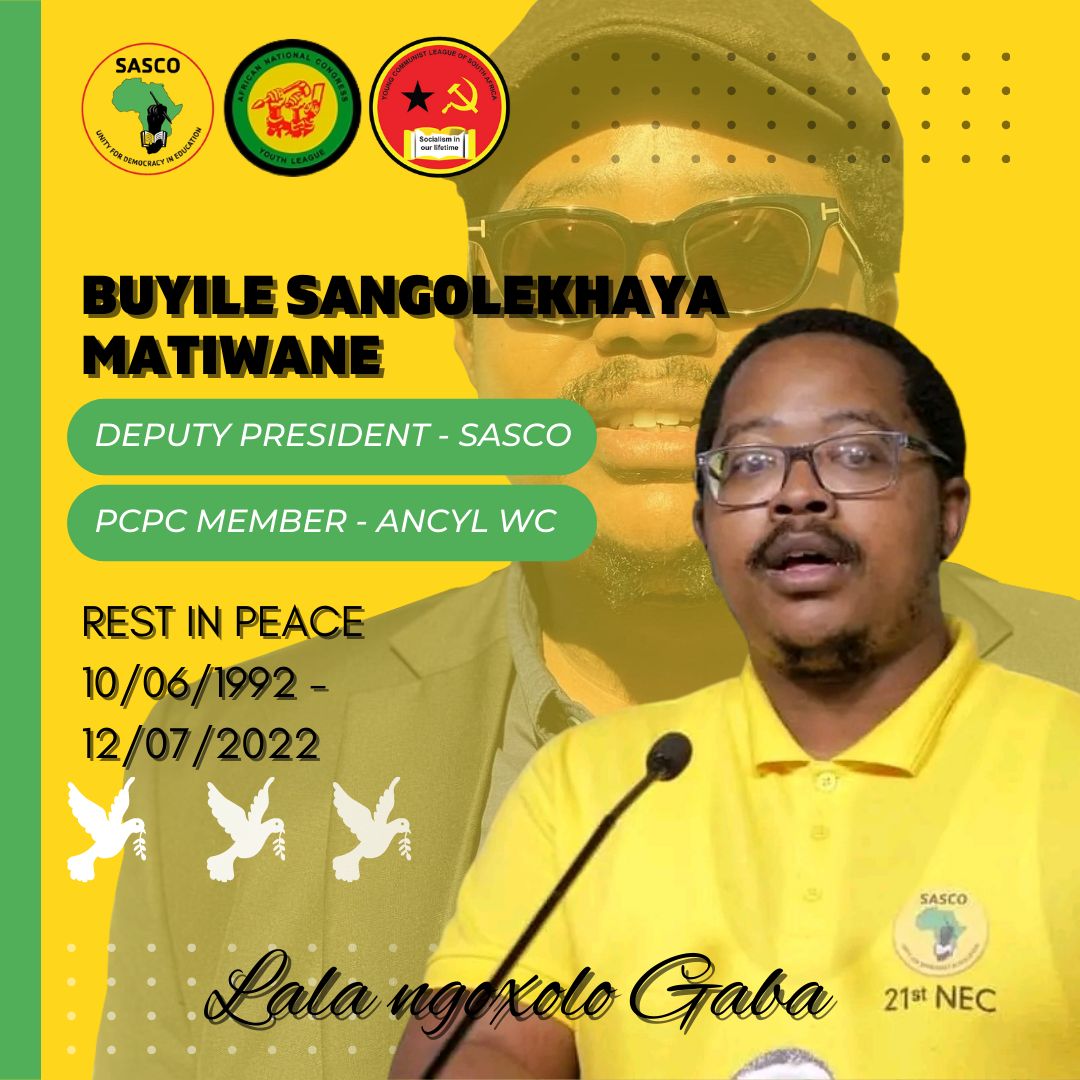 SASCO MOURNS THE PASSING OF ITS DEPUTY PRESIDENT - SASCO